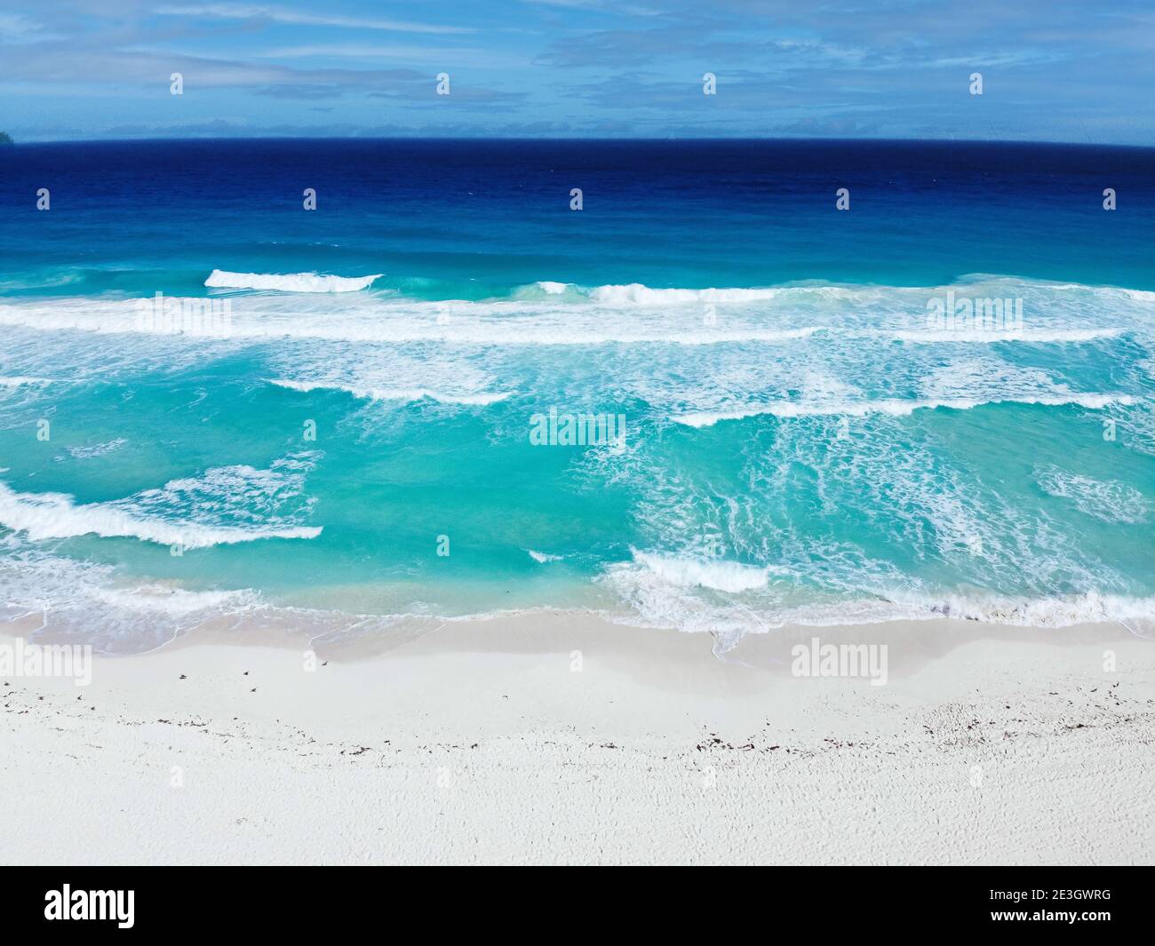 Drone photo Playa Ballenas, Cancun, Quintana Roo, Mexico. Only the ...