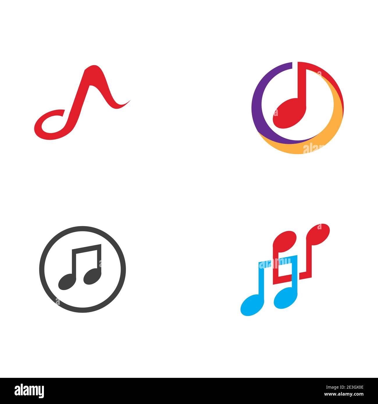 Musik note Logo Template vector symbol nature Stock Vector Image & Art ...