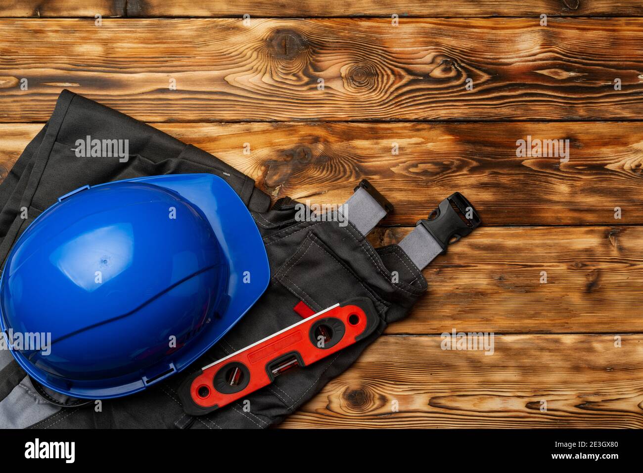 Top view of uniform of construction worker Stock Photo - Alamy