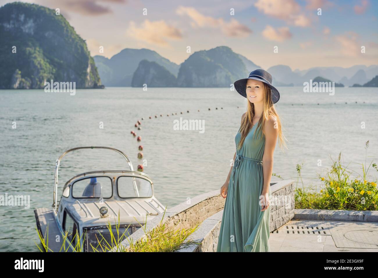 Woman floating dress aerial view hi-res stock photography and images ...