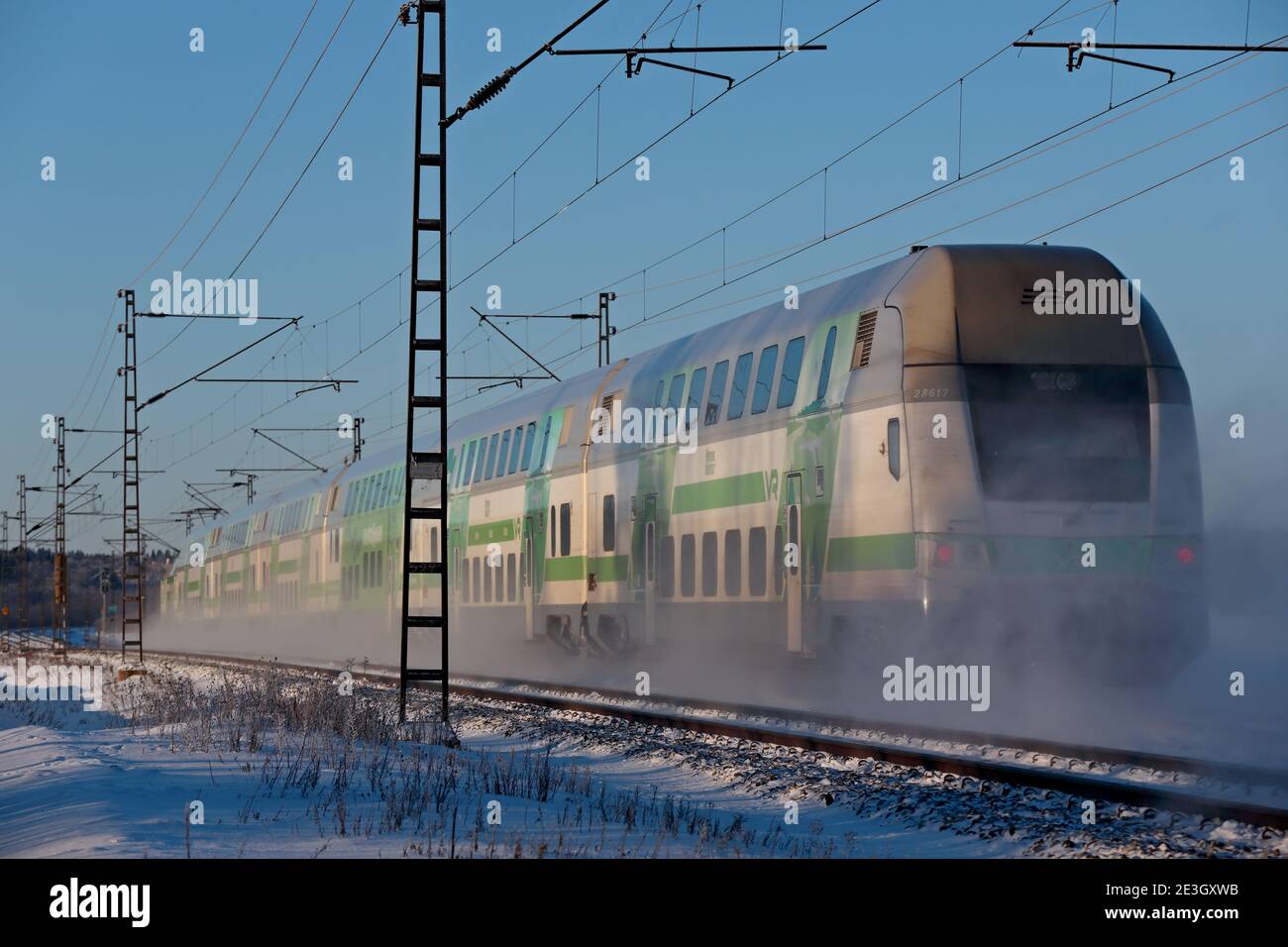 Train passing power station hi-res stock photography and images - Alamy