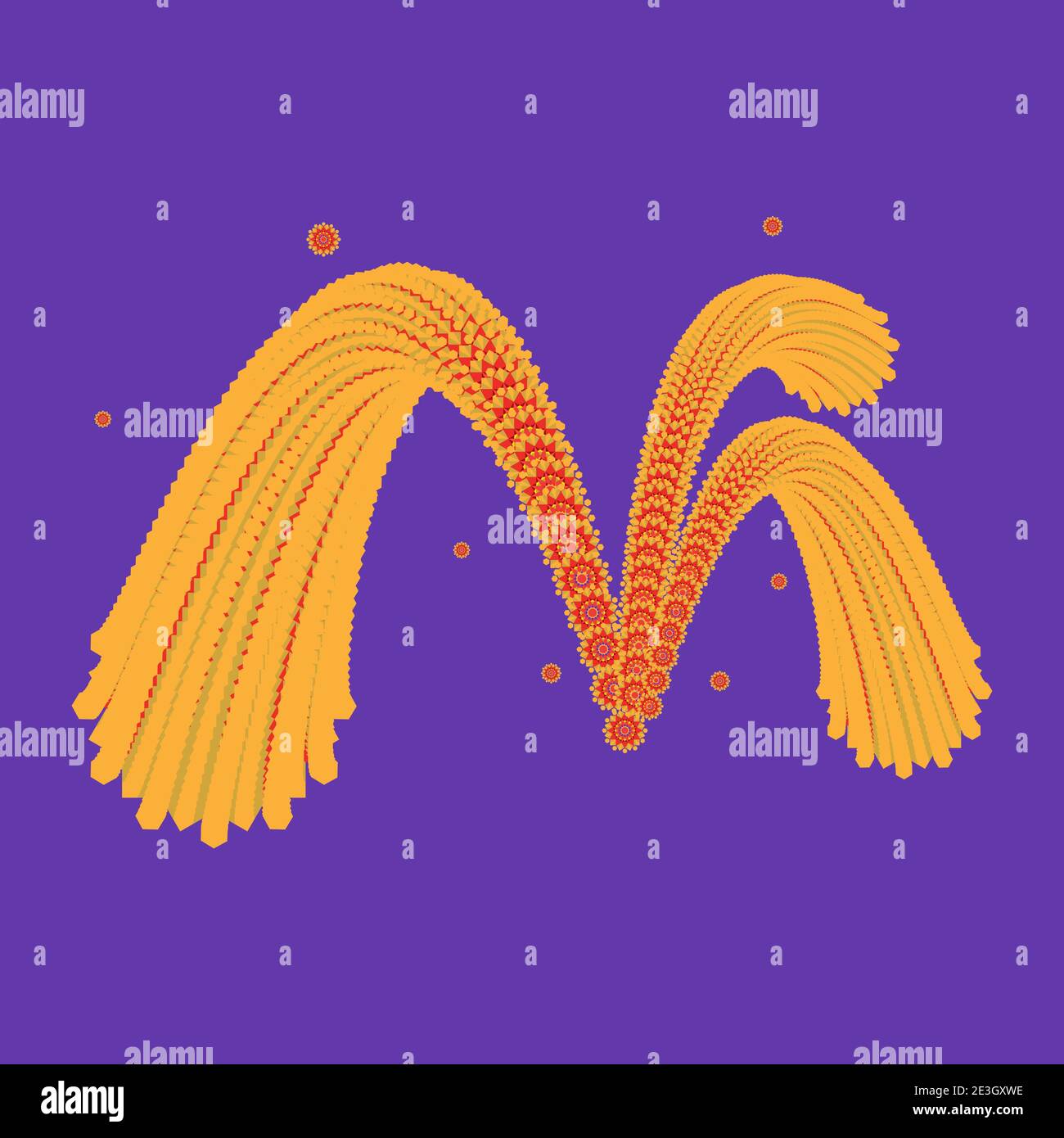 Vector Golden Doodle Fireworks for your design. Firework with solid and ...