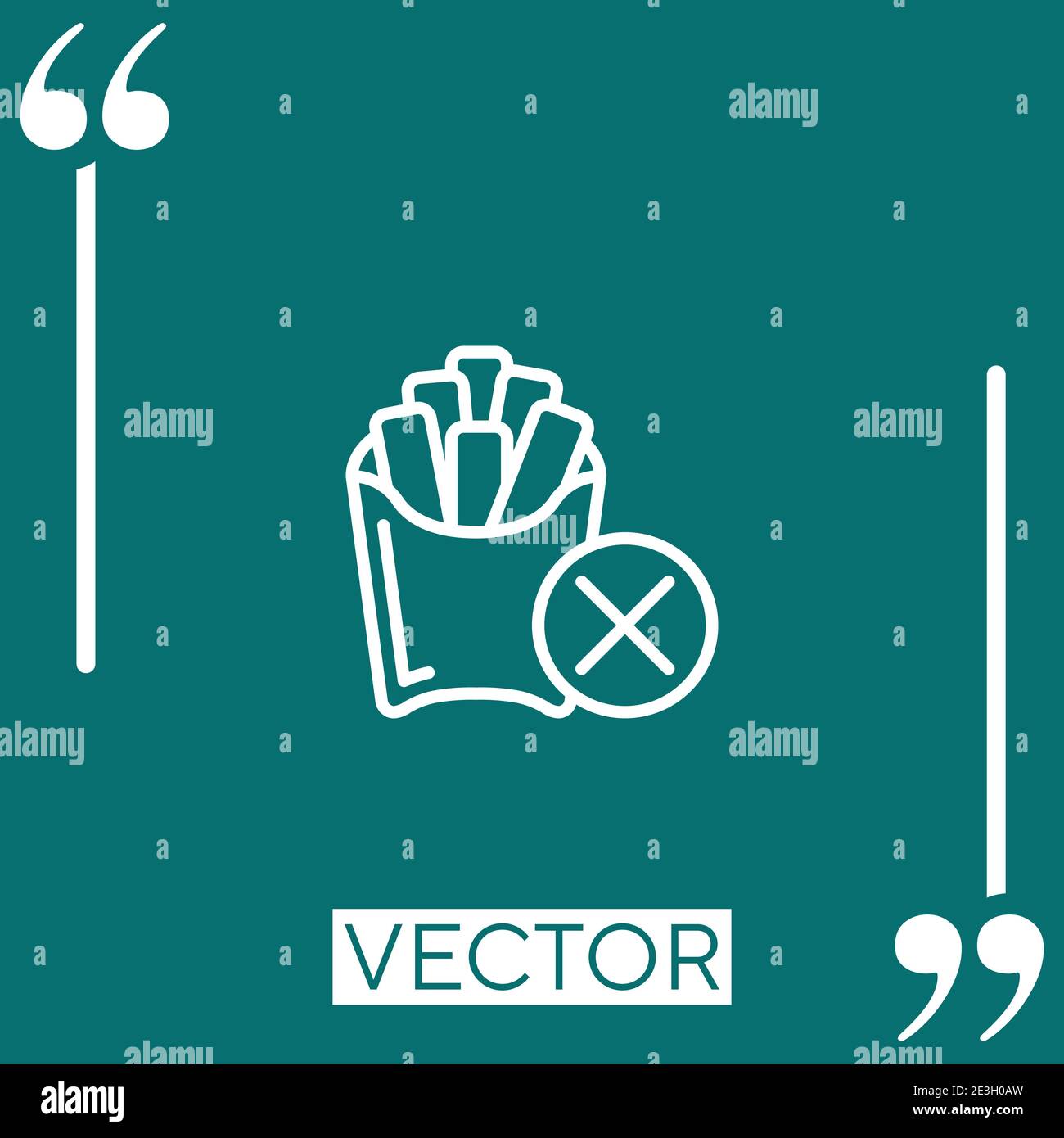 french fries Linear icon. Editable stroke line Stock Vector Image & Art ...