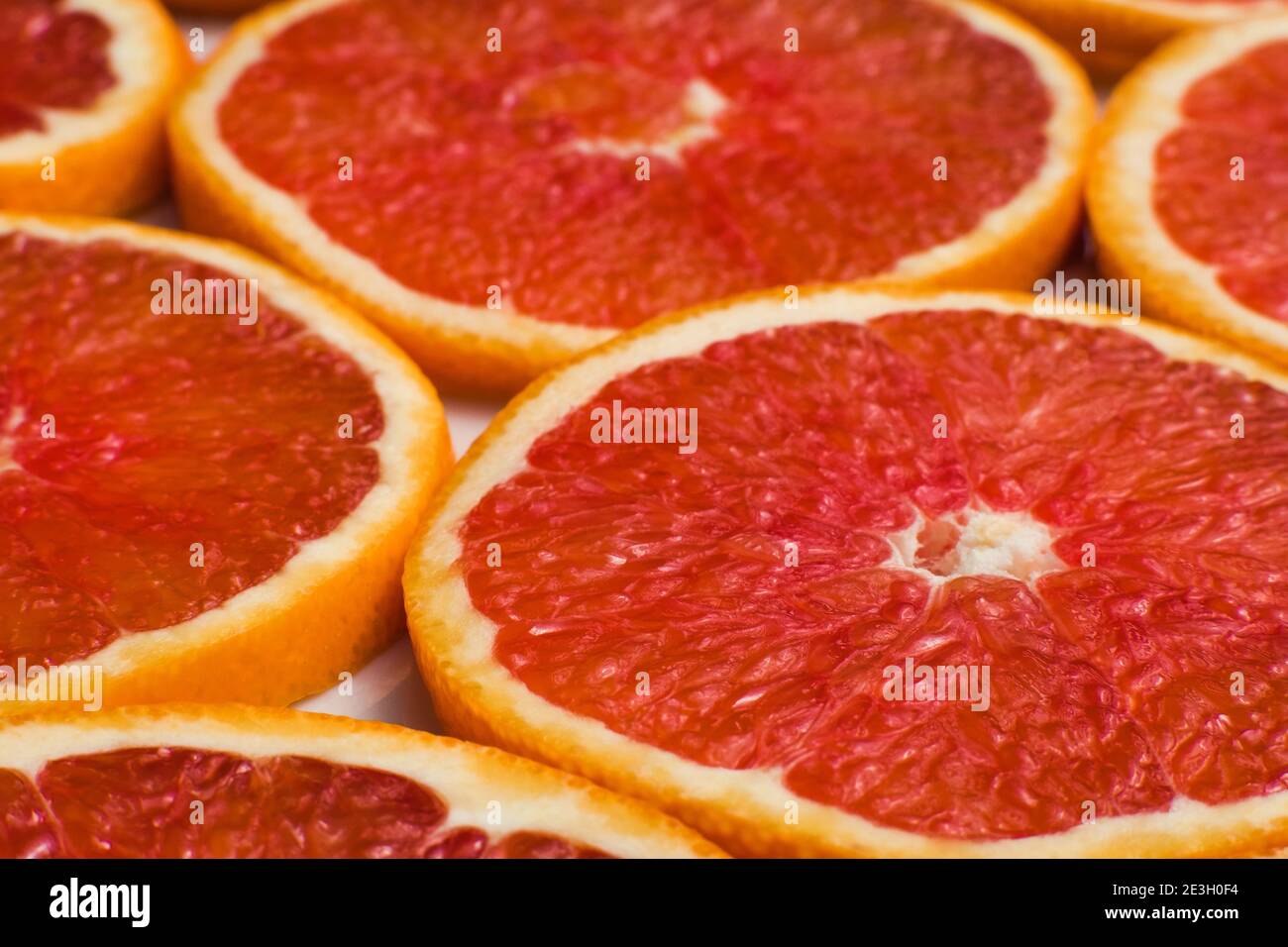 Pieces of Grapefruit Fruit Isolated Stock Photo - Alamy