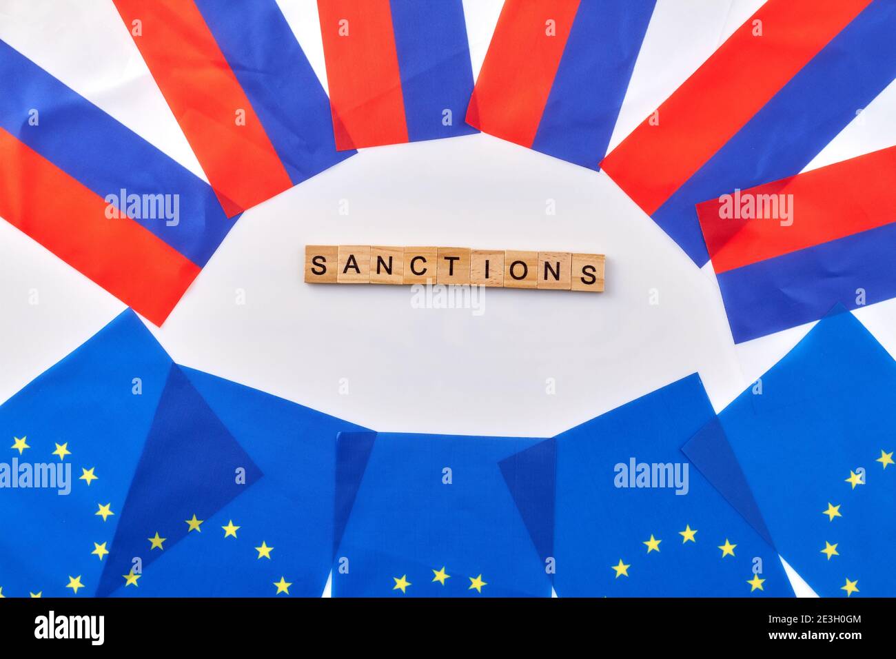 Concept of sanctions between european union and russia Stock Photo - Alamy
