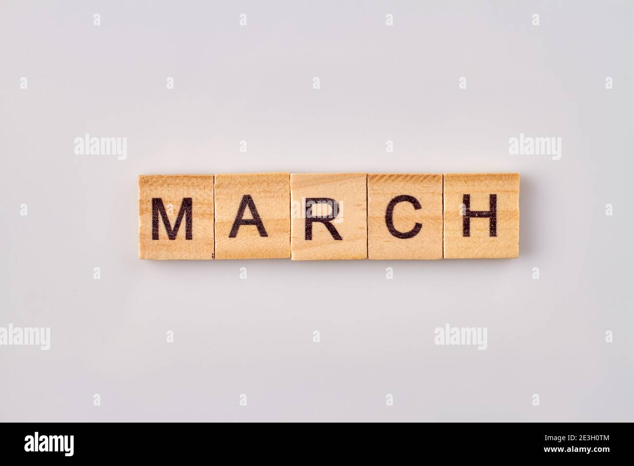 March word written on wood blocks Stock Photo - Alamy