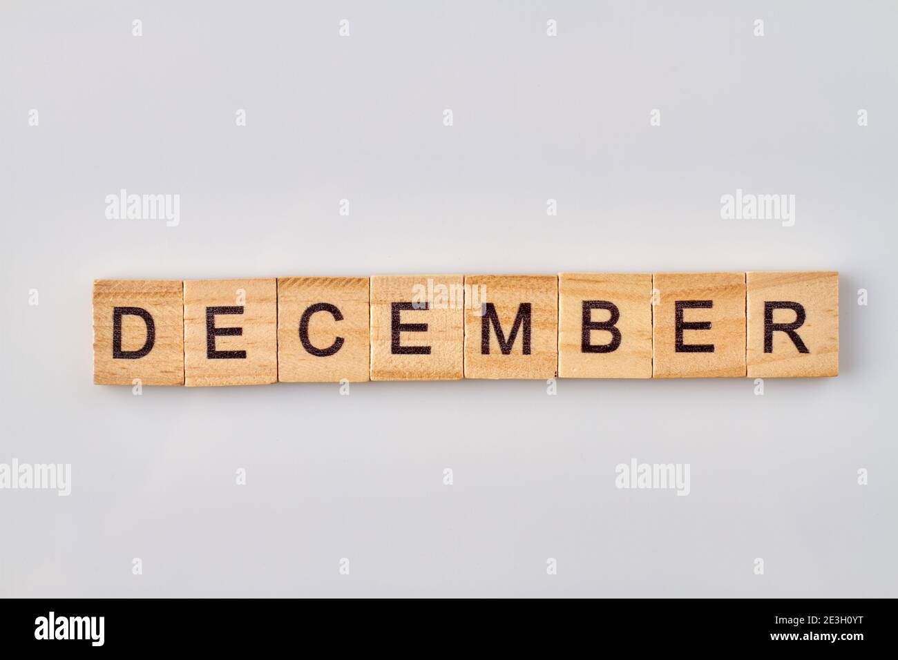 December month text written on hi-res stock photography and images - Alamy