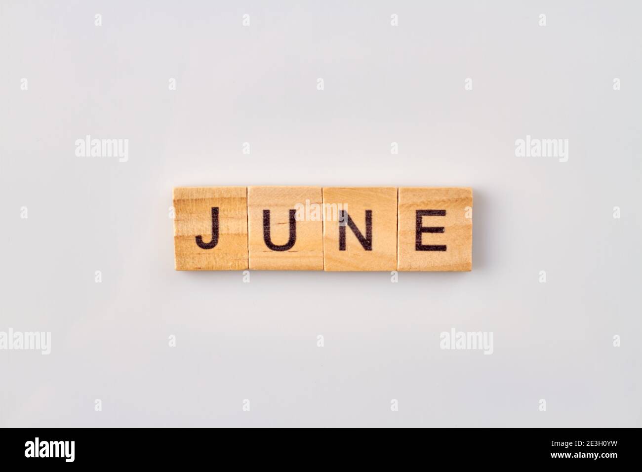 June month text written hi-res stock photography and images - Alamy