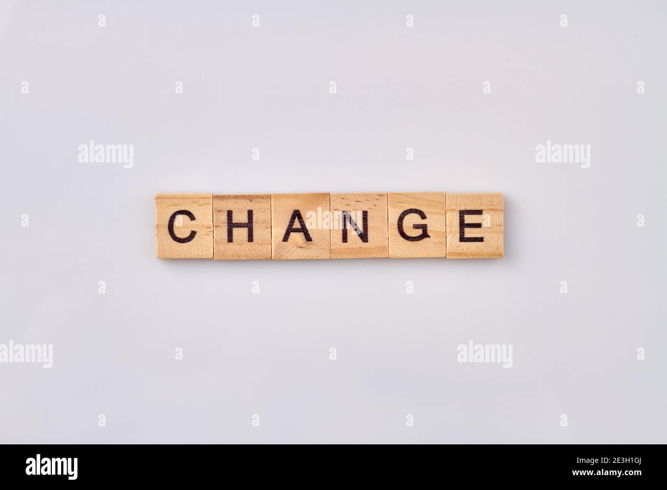 Change written with wooden blocks Stock Photo - Alamy