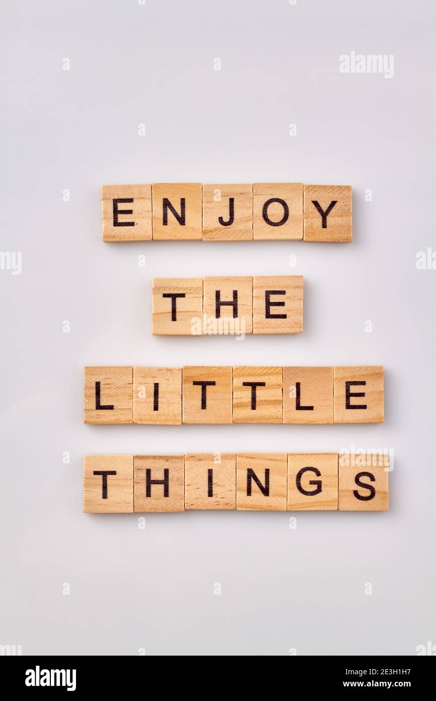 Enjoy the little things Stock Photo - Alamy