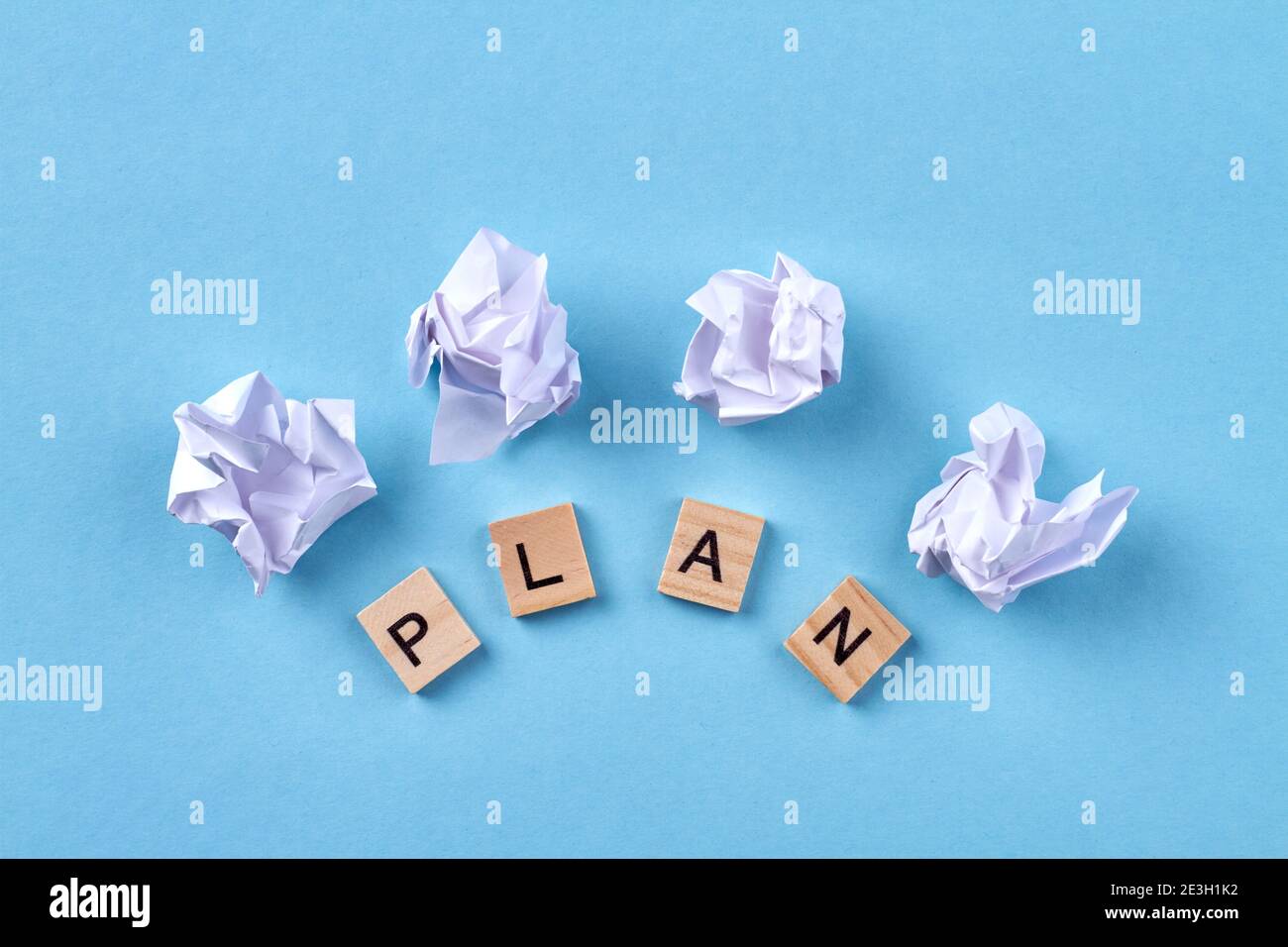Plan word made with building blocks Stock Photo - Alamy