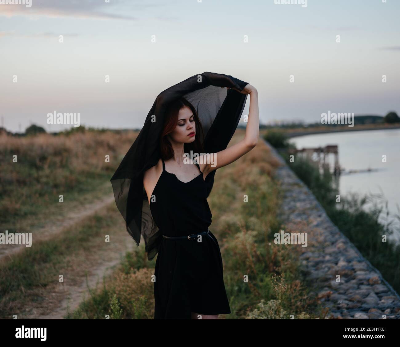 Transparent scarf over her head hi-res stock photography and images - Alamy