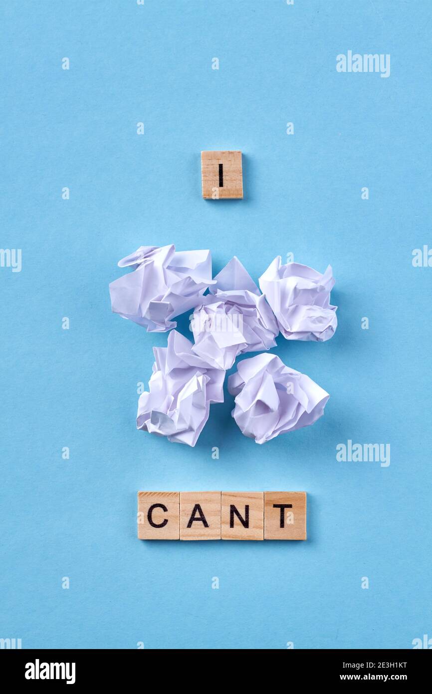 Concept of disbelief in yourself Stock Photo - Alamy
