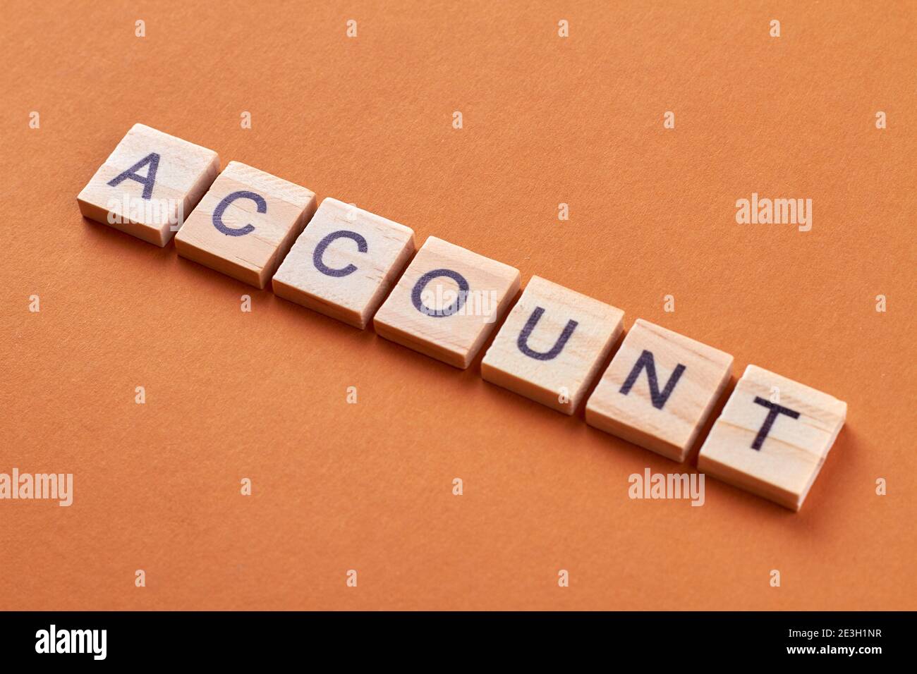 Account word on wooden cubes Stock Photo - Alamy