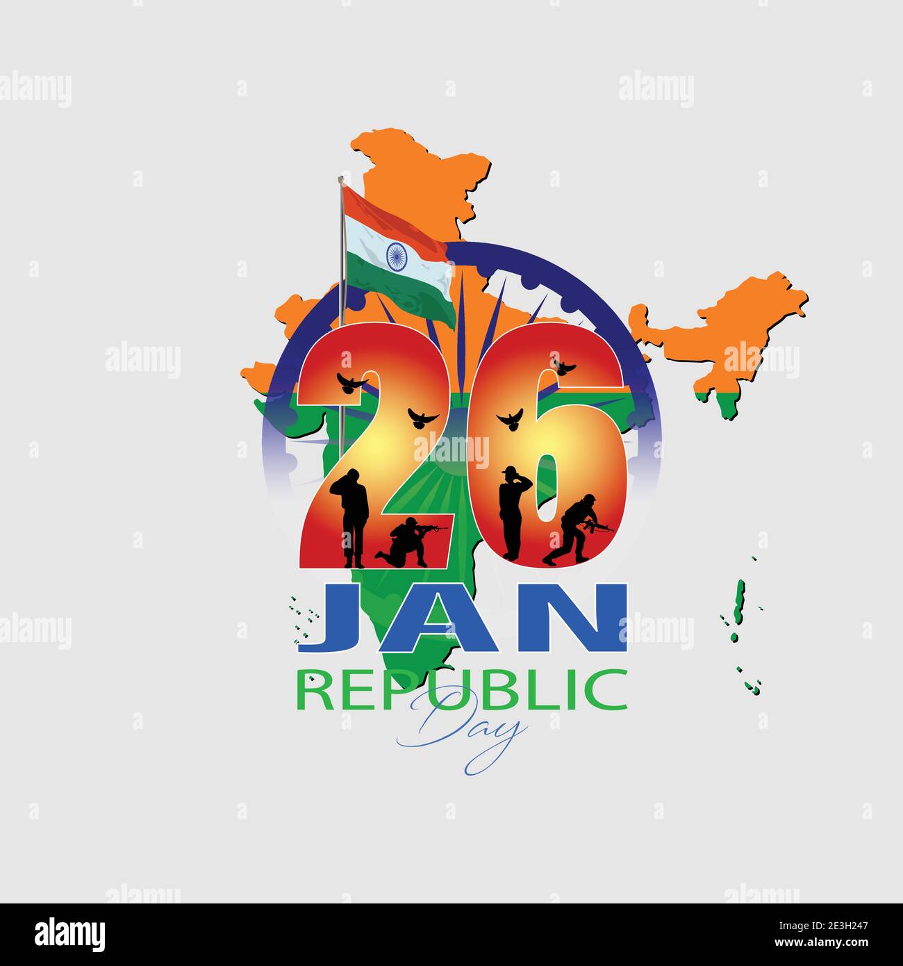 Vector illustration for Happy Republic Day of India celebration (26 ...