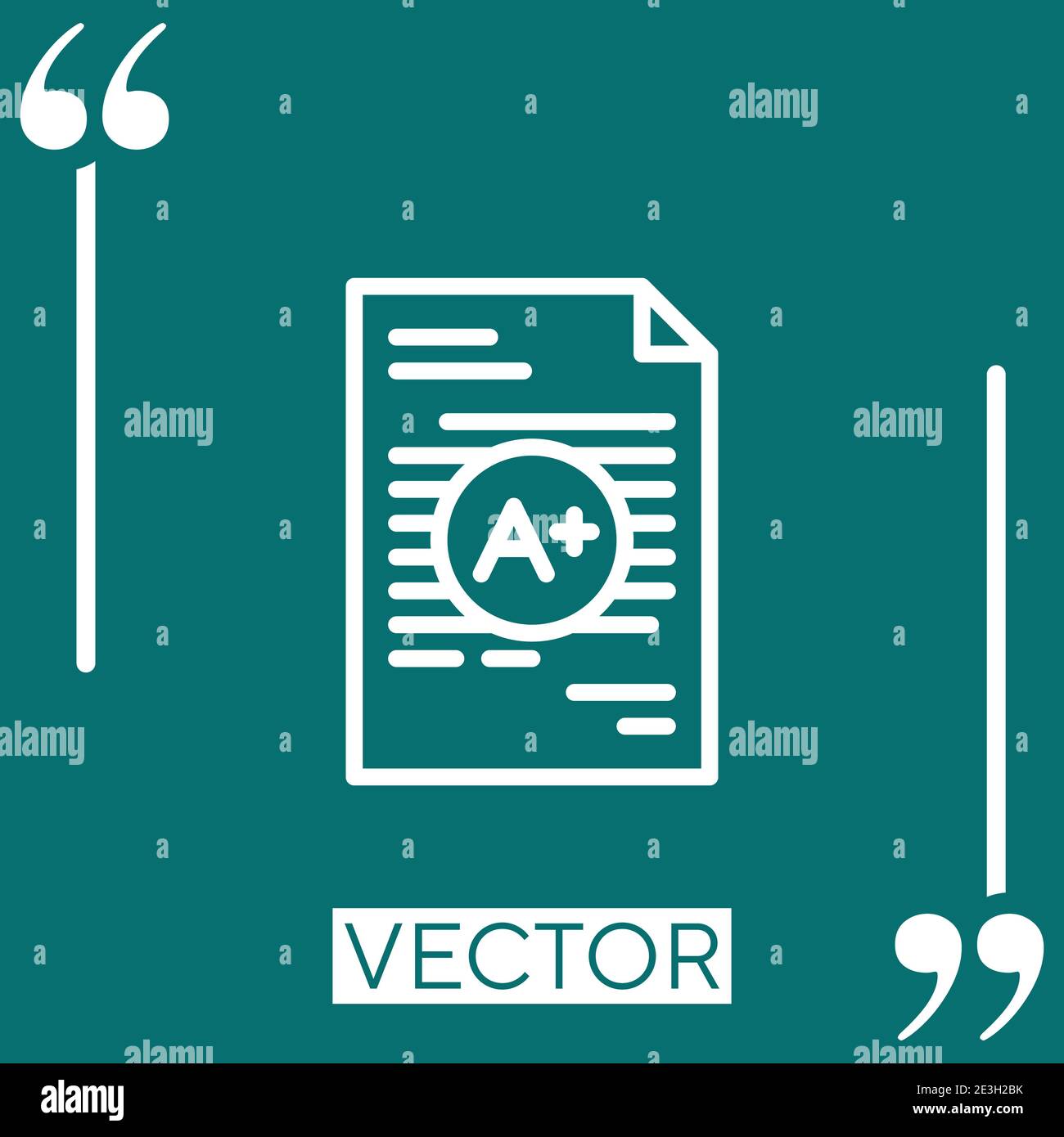 grade vector icon Linear icon. Editable stroked line Stock Vector Image ...