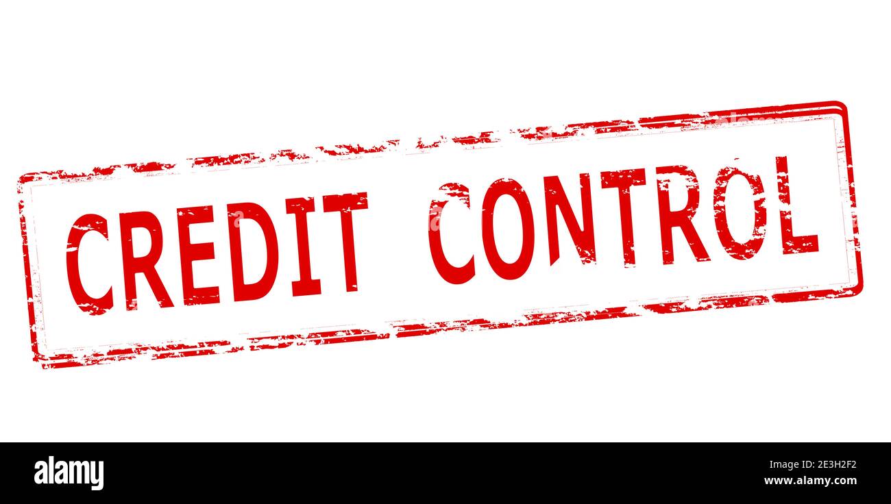 Rubber stamp with text credit control inside, vector illustration Stock ...