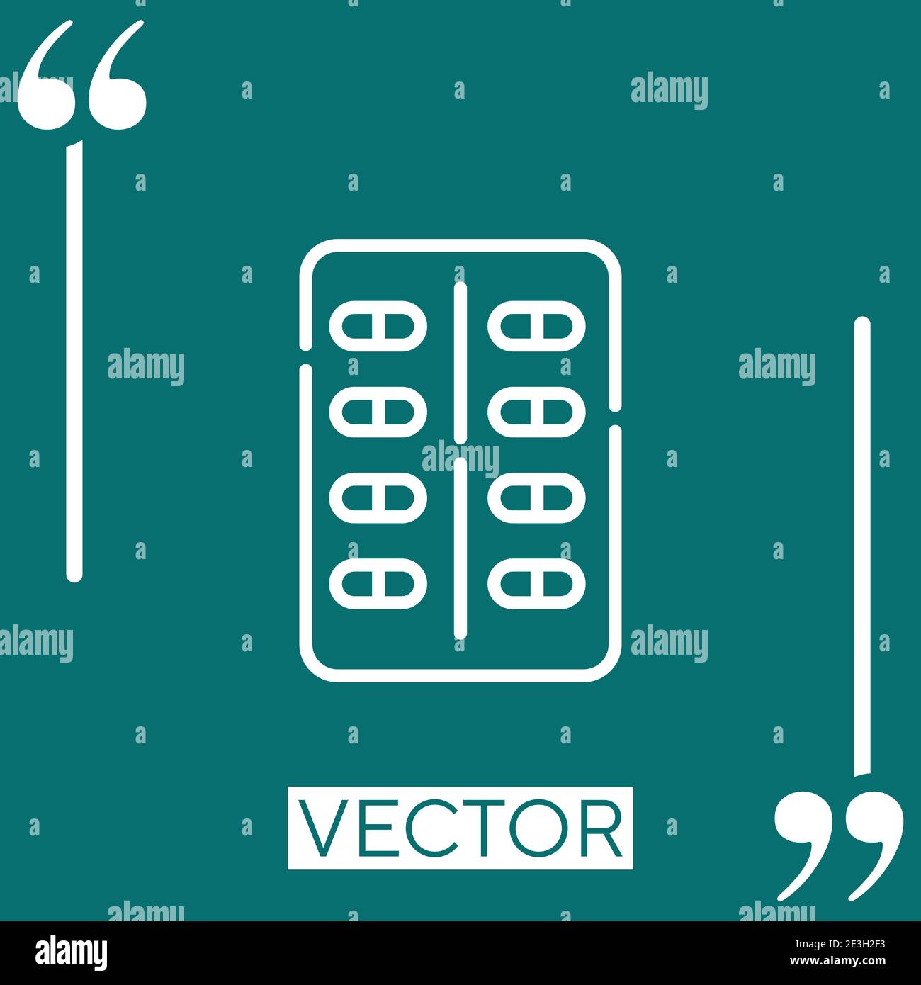 blister vector icon Linear icon. Editable stroked line Stock Vector ...