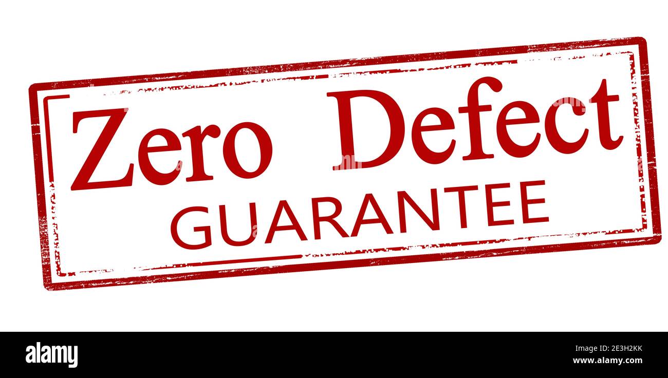 Rubber stamp with text zero defect guarantee inside, vector ...