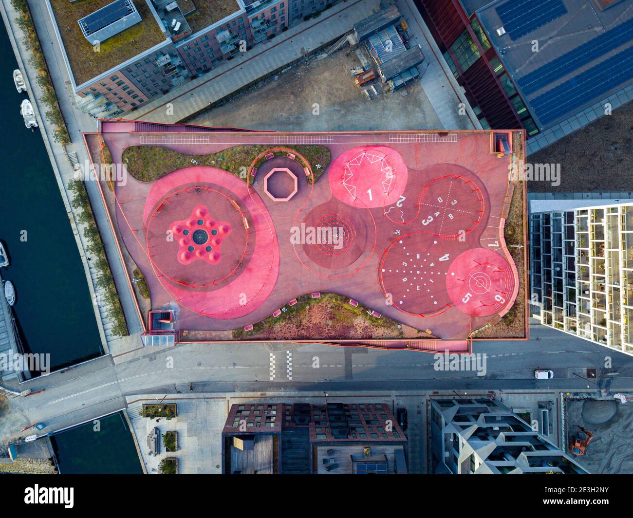 Aerial View of Konditaget Luders in Copenhagen Stock Photo - Alamy