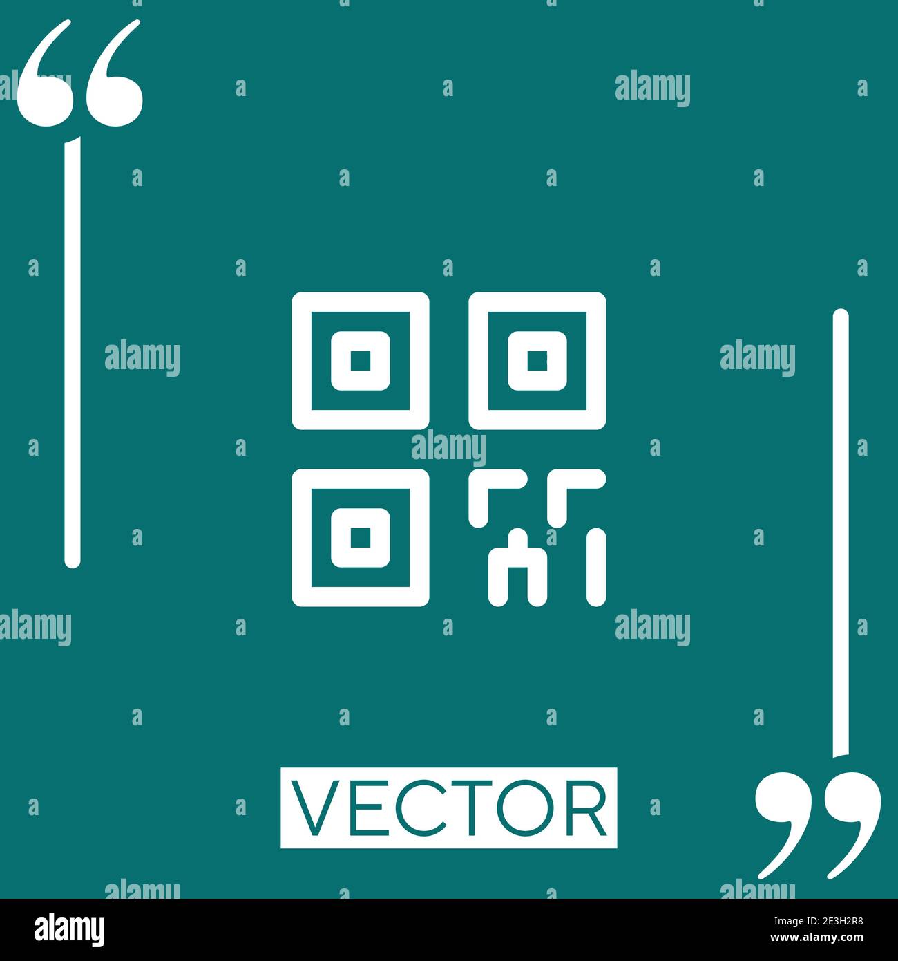 qr code vector icon Linear icon. Editable stroked line Stock Vector ...