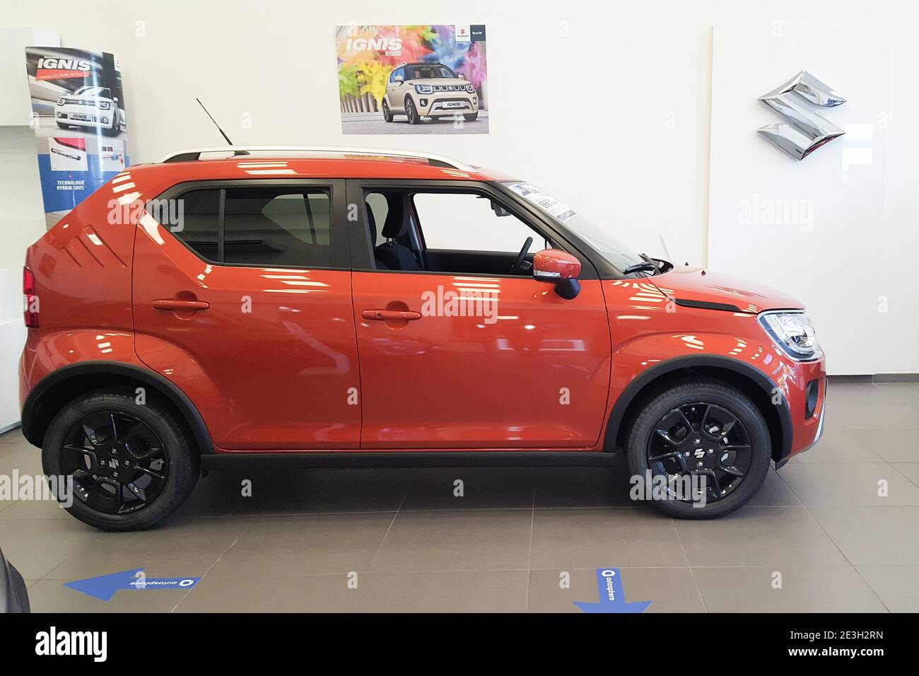 Bordeaux Aquitaine France 11 21 2020 Suzuki car Ignis Hybrid fuel electric japan vehicle parked front of shop seller dealership store Stock Photo Alamy