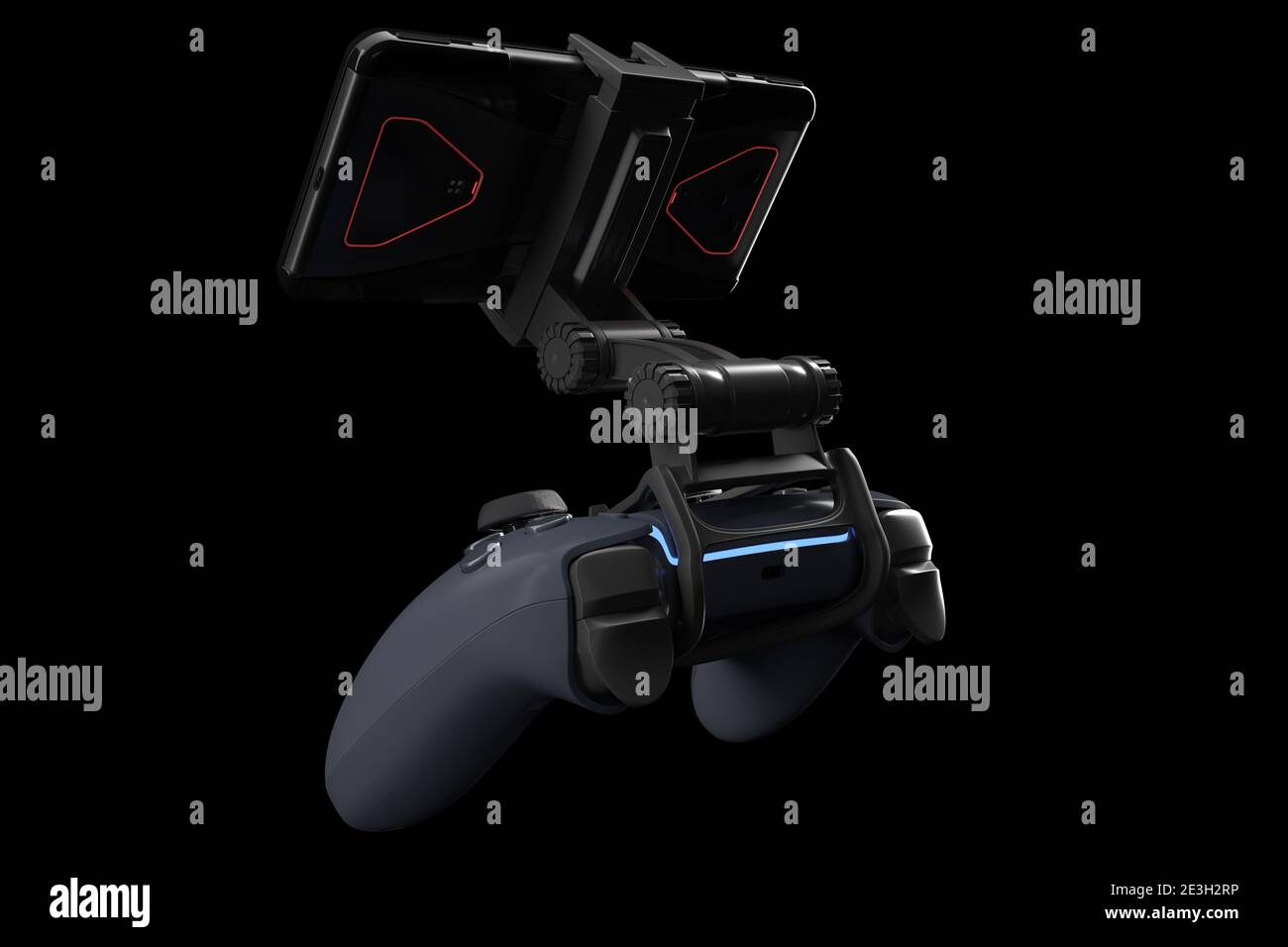 Realistic joystick for playing games on a mobile phone isolated on ...