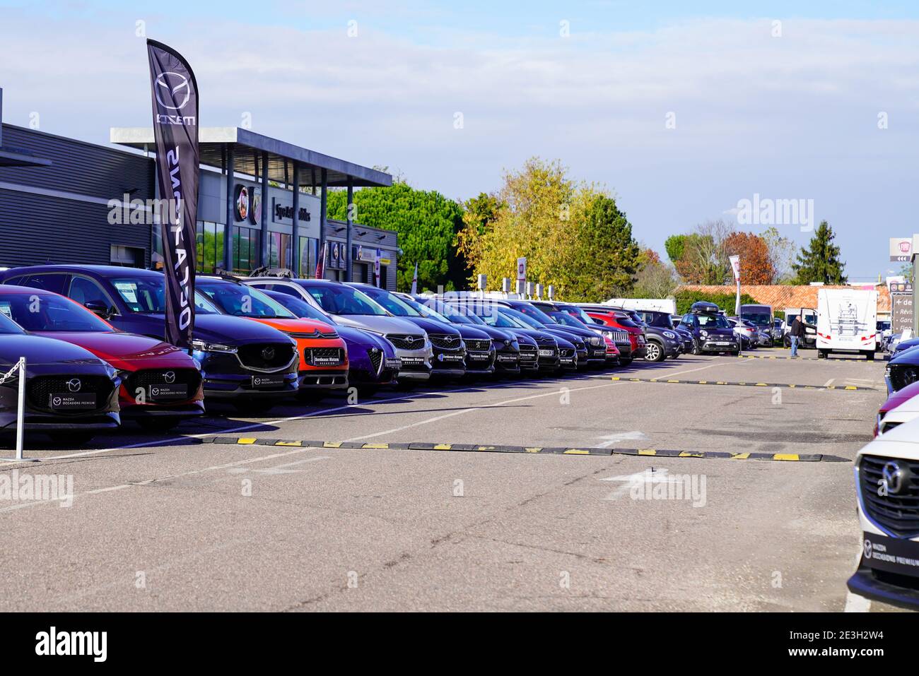 Bordeaux , Aquitaine France - 11 21 2020 : Mazda Automobile sign and ...