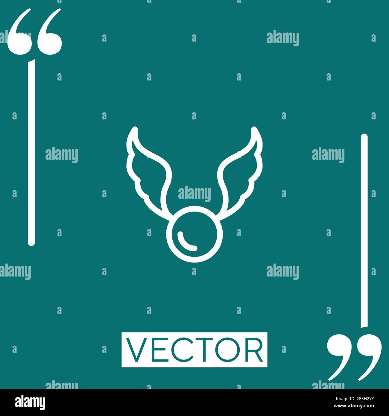 golden snitch vector icon Linear icon. Editable stroked line Stock ...