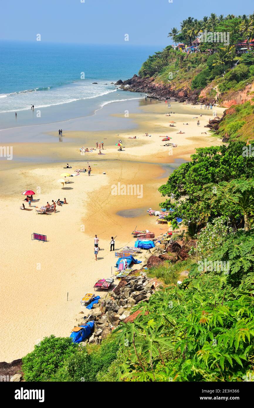 Arabian Sea, Varkala Beach, Varkala, Kerala, India Stock Photo - Alamy