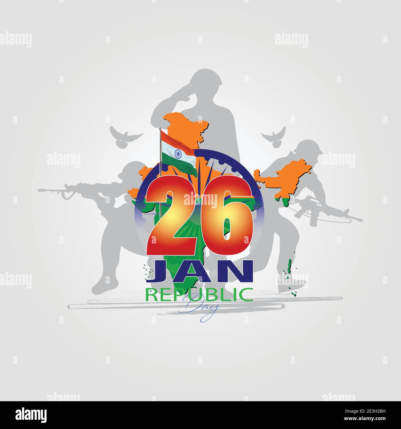 Vector illustration for Happy Republic Day of India celebration (26 ...