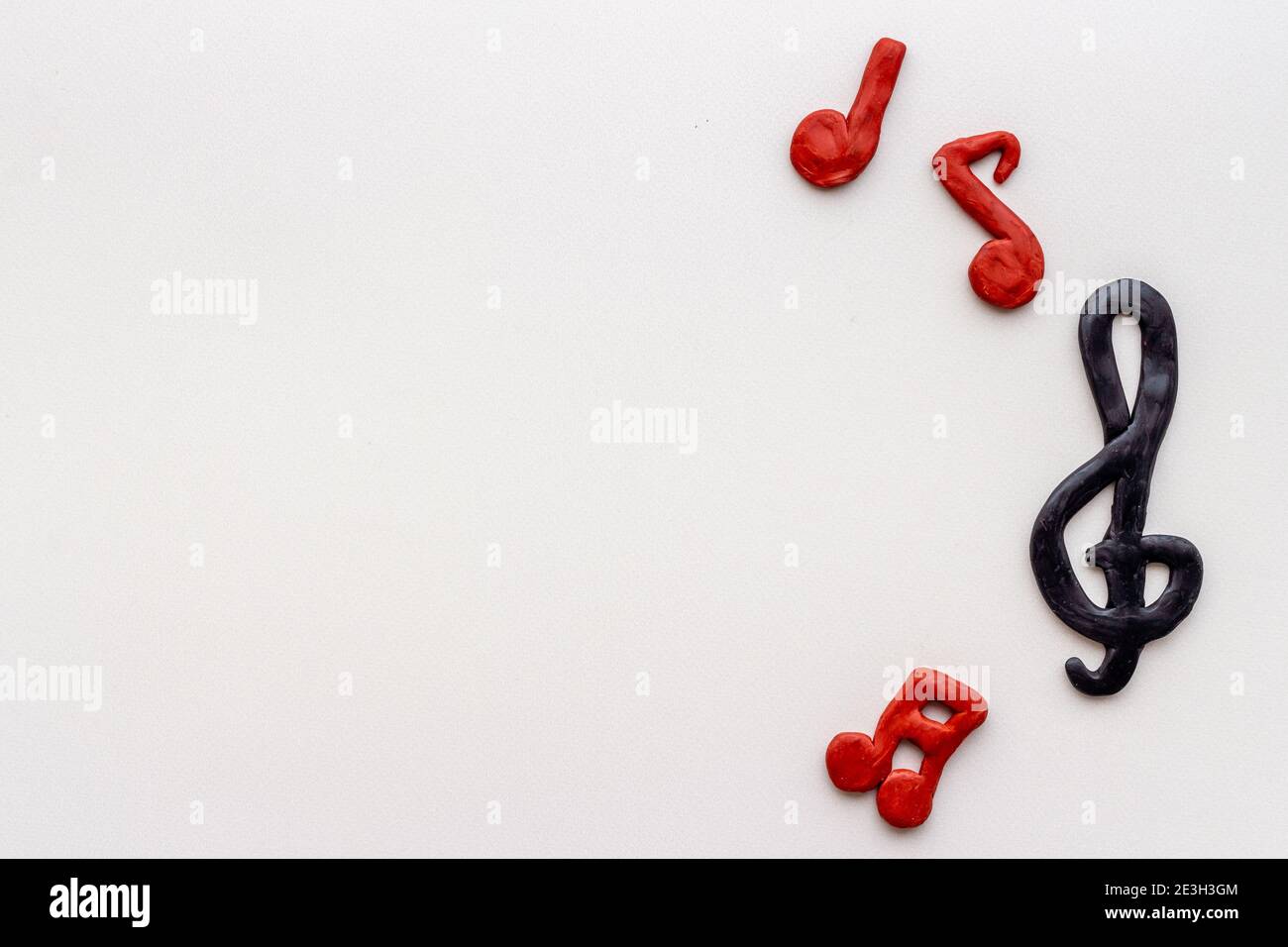 Flat lay of music notes, space for text. Music background Stock Photo ...