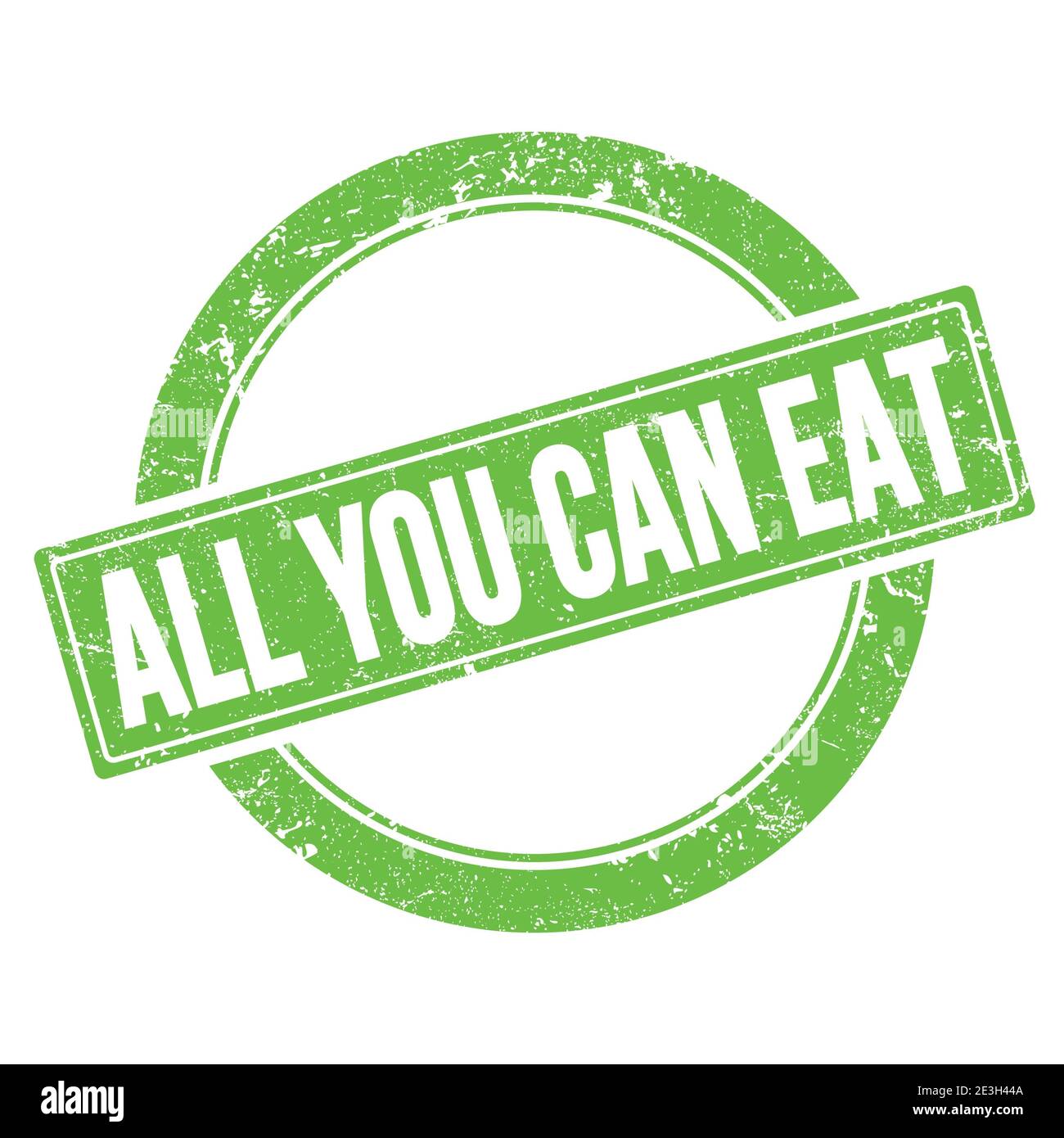 ALL YOU CAN EAT text on green grungy round vintage stamp Stock Photo ...