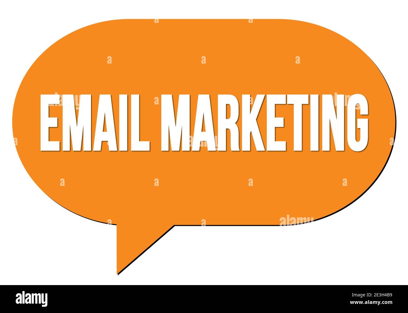 EMAIL MARKETING text written in an orange speech bubble stamp Stock ...