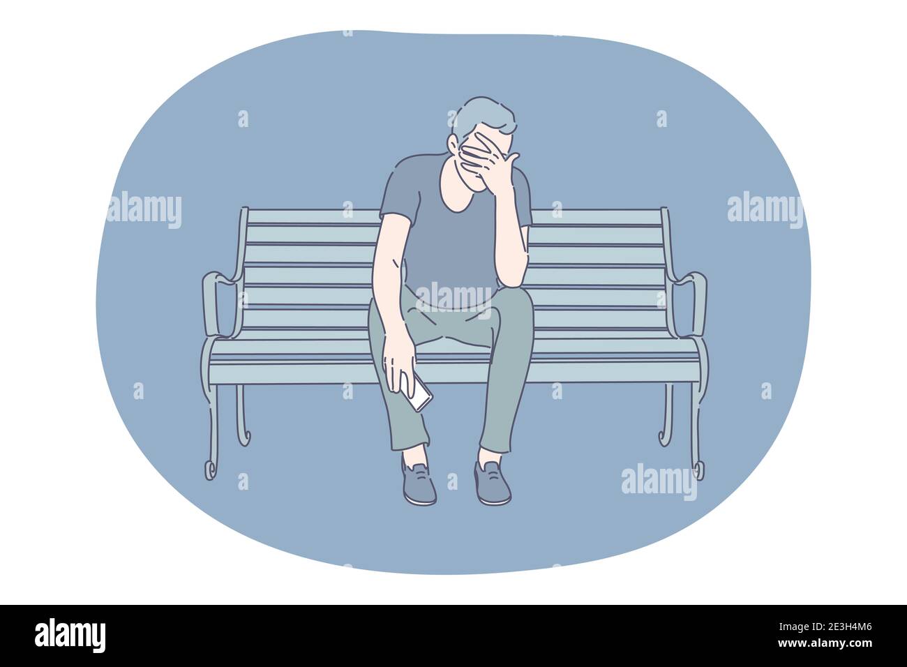 Sadness, stress, loneliness, mental depression, grief, breaking up ...