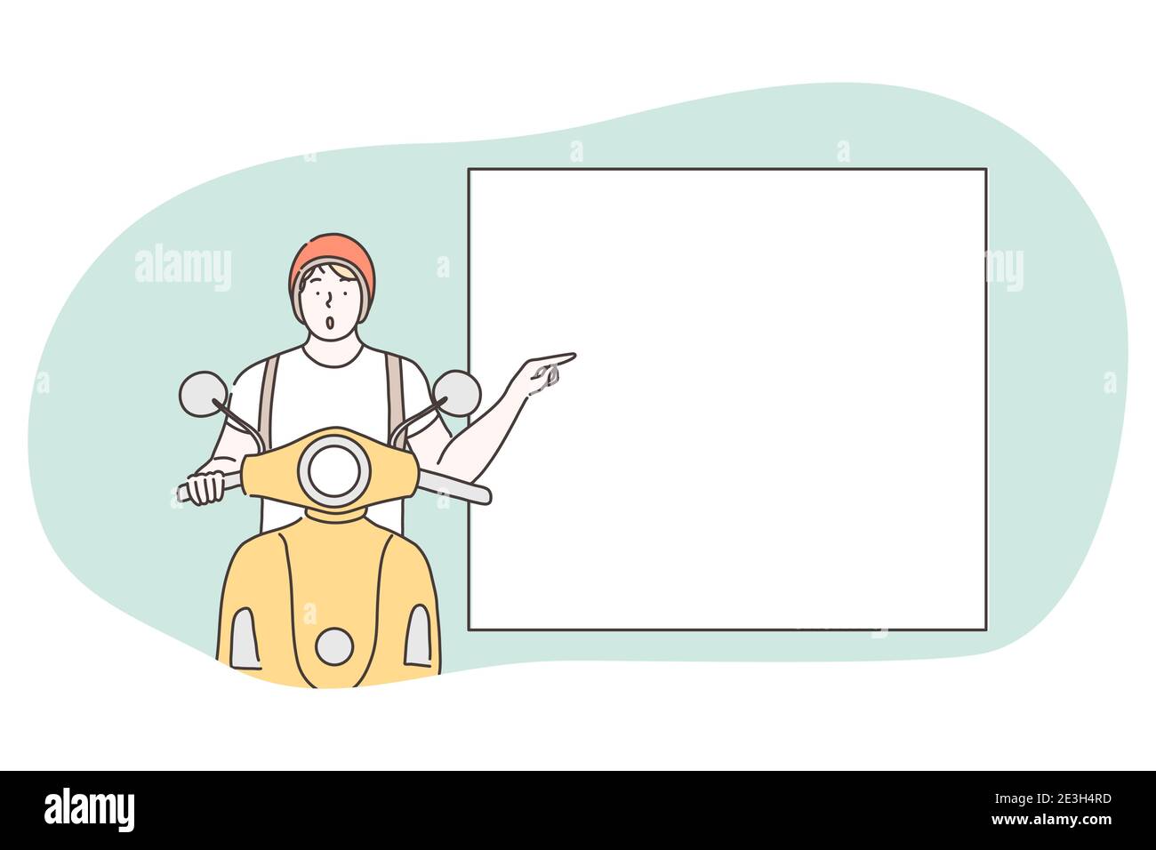Demonstration, promotion, paying attention, advertisement concept ...