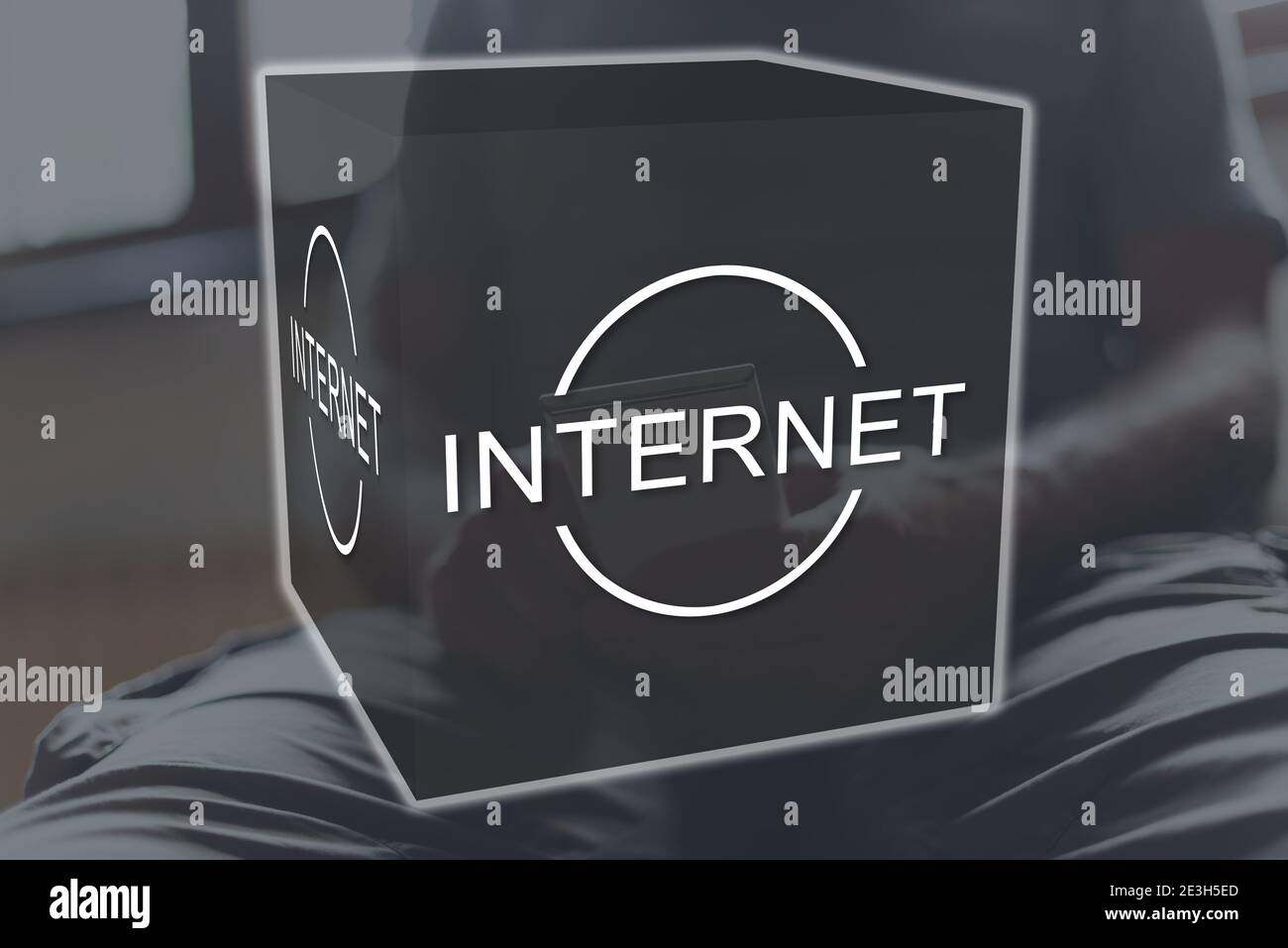 Internet concept illustrated by a picture on background Stock Photo - Alamy
