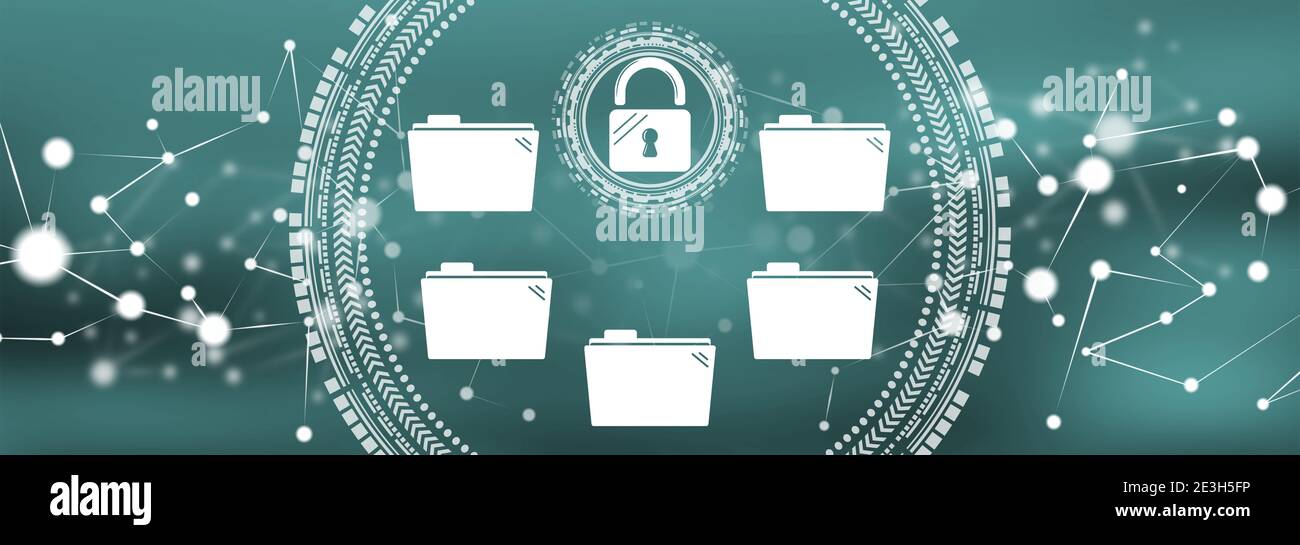 Illustration of a data protection concept Stock Photo - Alamy