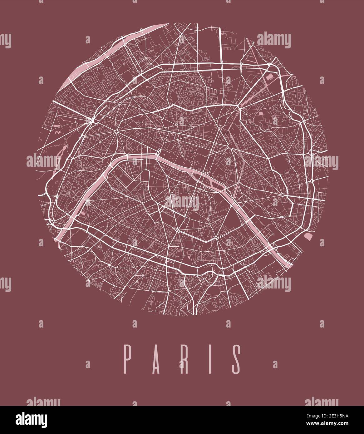 An aerial map paris hi-res stock photography and images - Alamy