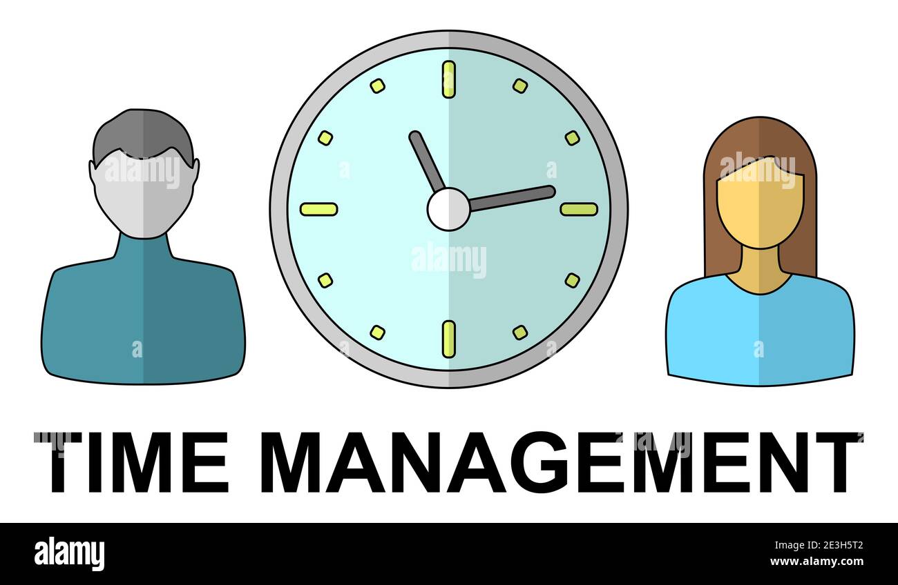 Illustration of a time management concept Stock Photo - Alamy
