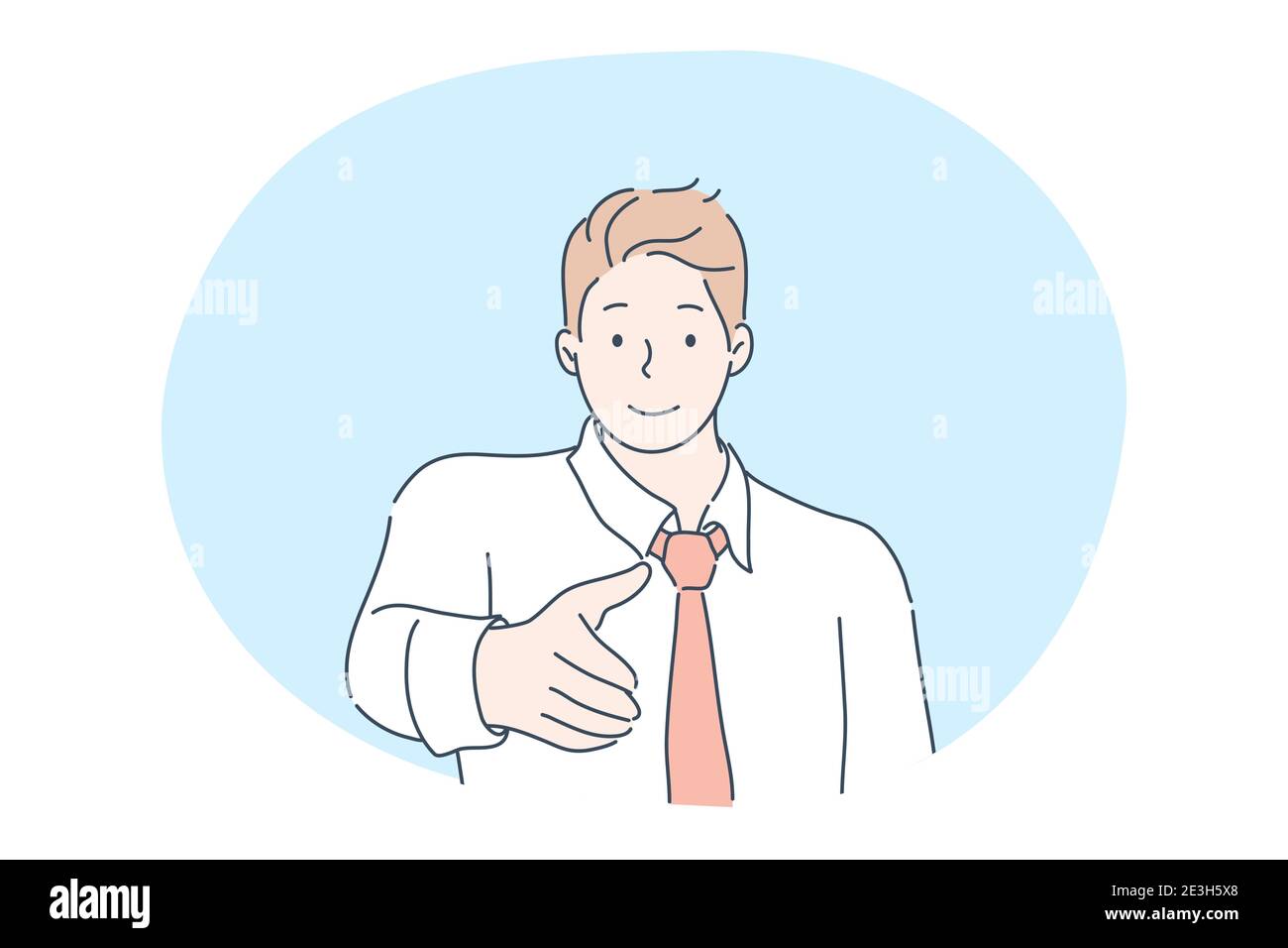 Meeting, greeting, business deal, recruitment, employment concept ...