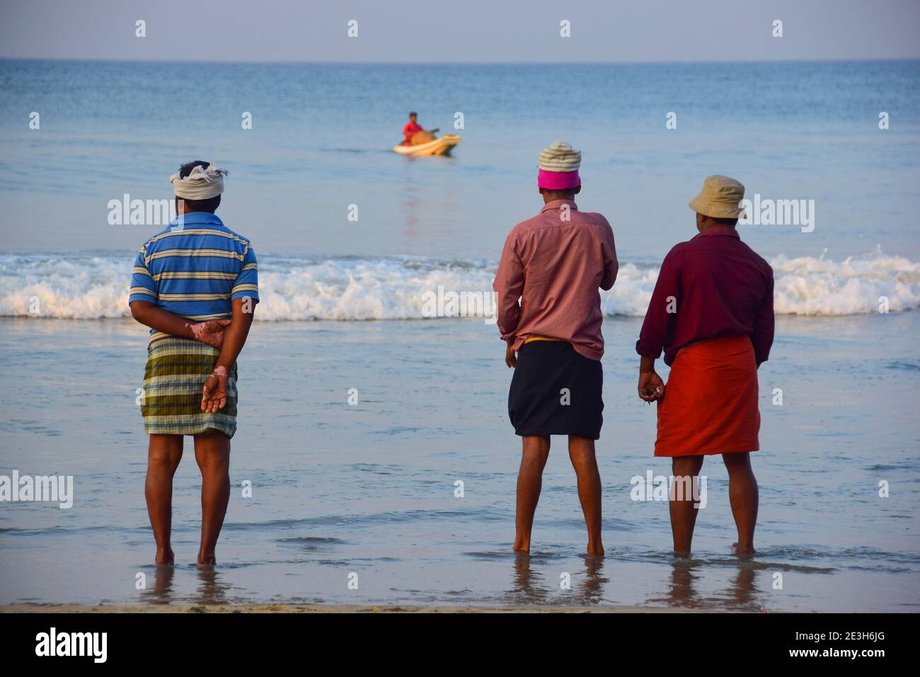 Fishing boat, Fishermen, Varkala, Kerala, India Stock Photo - Alamy