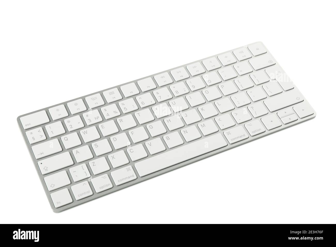 Modern computer keyboard isolated on white background Stock Photo - Alamy