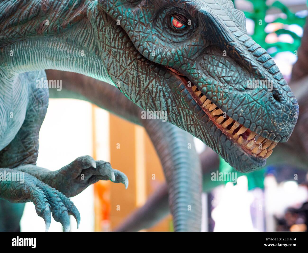 SAINT PETERSBURG, RUSSIA - OCTOBER 8, 2019: raptor sculpture at the ...