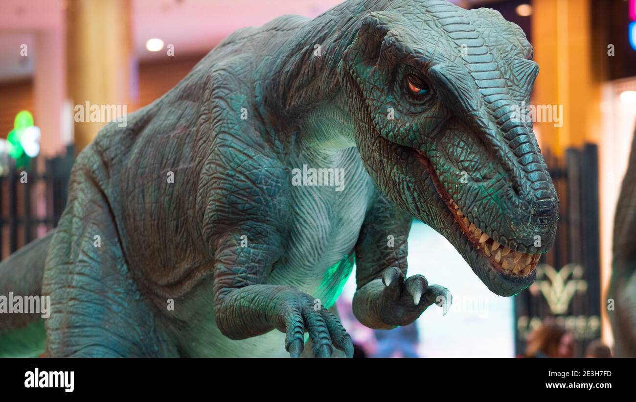 SAINT PETERSBURG, RUSSIA - OCTOBER 8, 2019: raptor sculpture at the ...