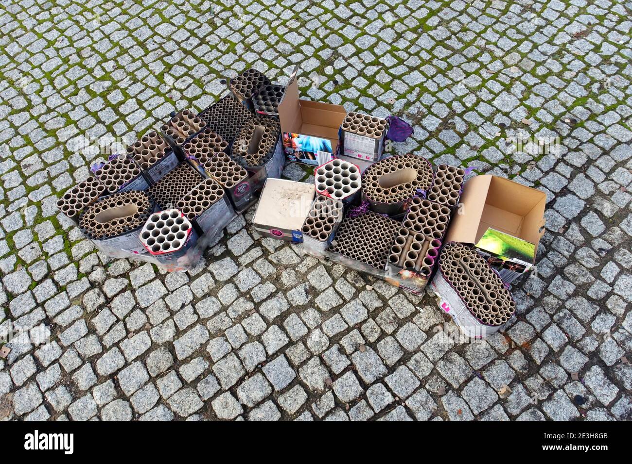 One day after New Year's Eve fireworks Stock Photo - Alamy