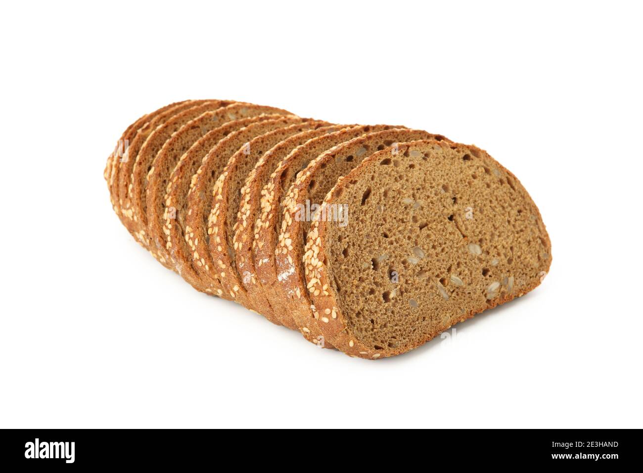 Sliced rye bread isolated on white background Stock Photo - Alamy