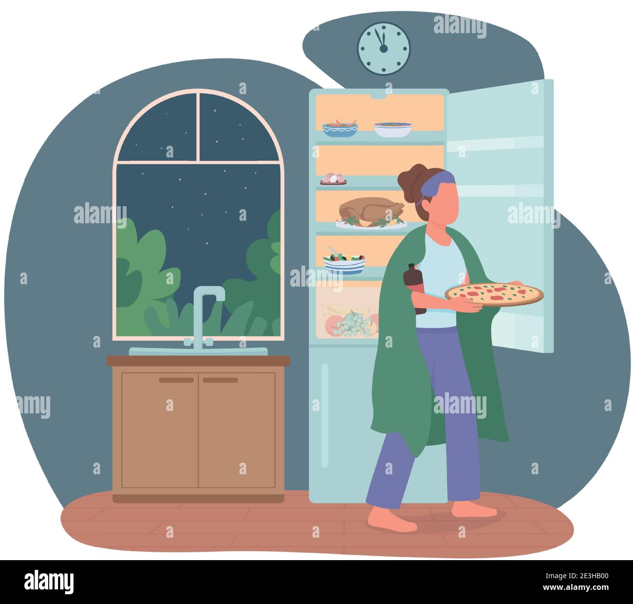 Late eating Stock Vector Images - Alamy