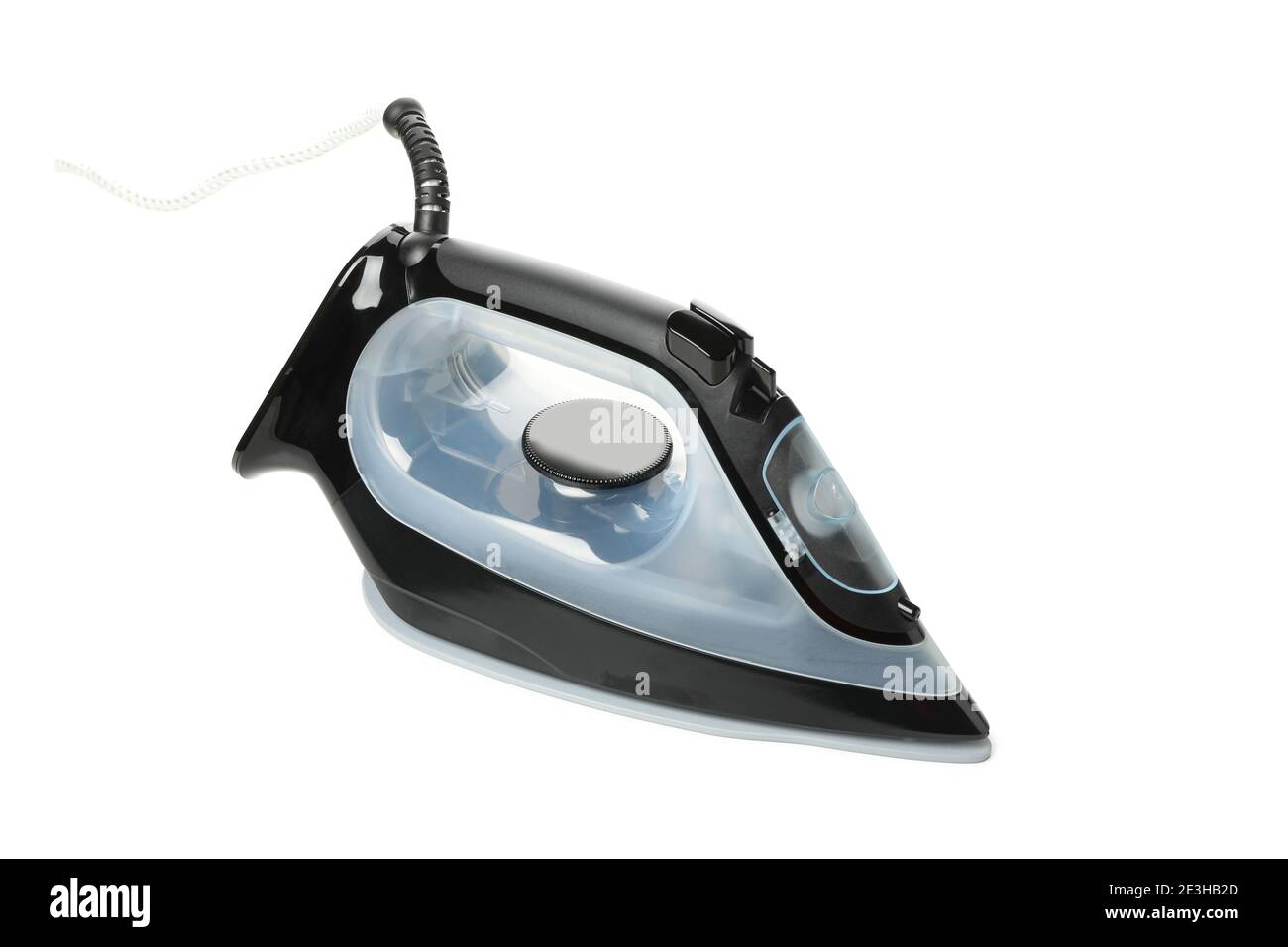 Modern iron with different settings isolated on white background Stock ...