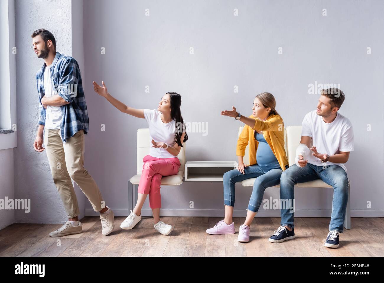 Man queue angry hi-res stock photography and images - Alamy